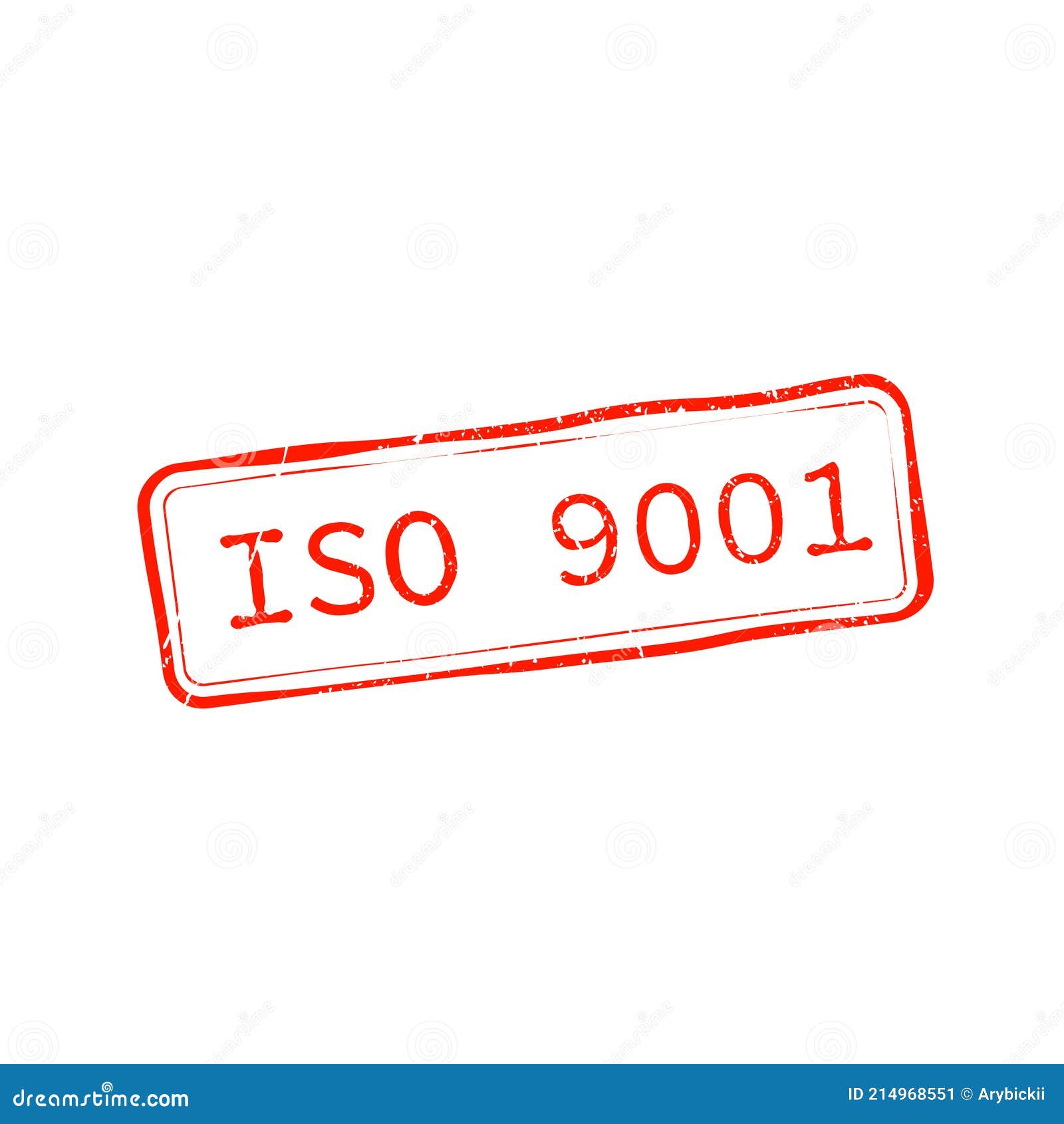 ISO 9001 Text Stamp stock vector. Illustration of accredited - 214968551