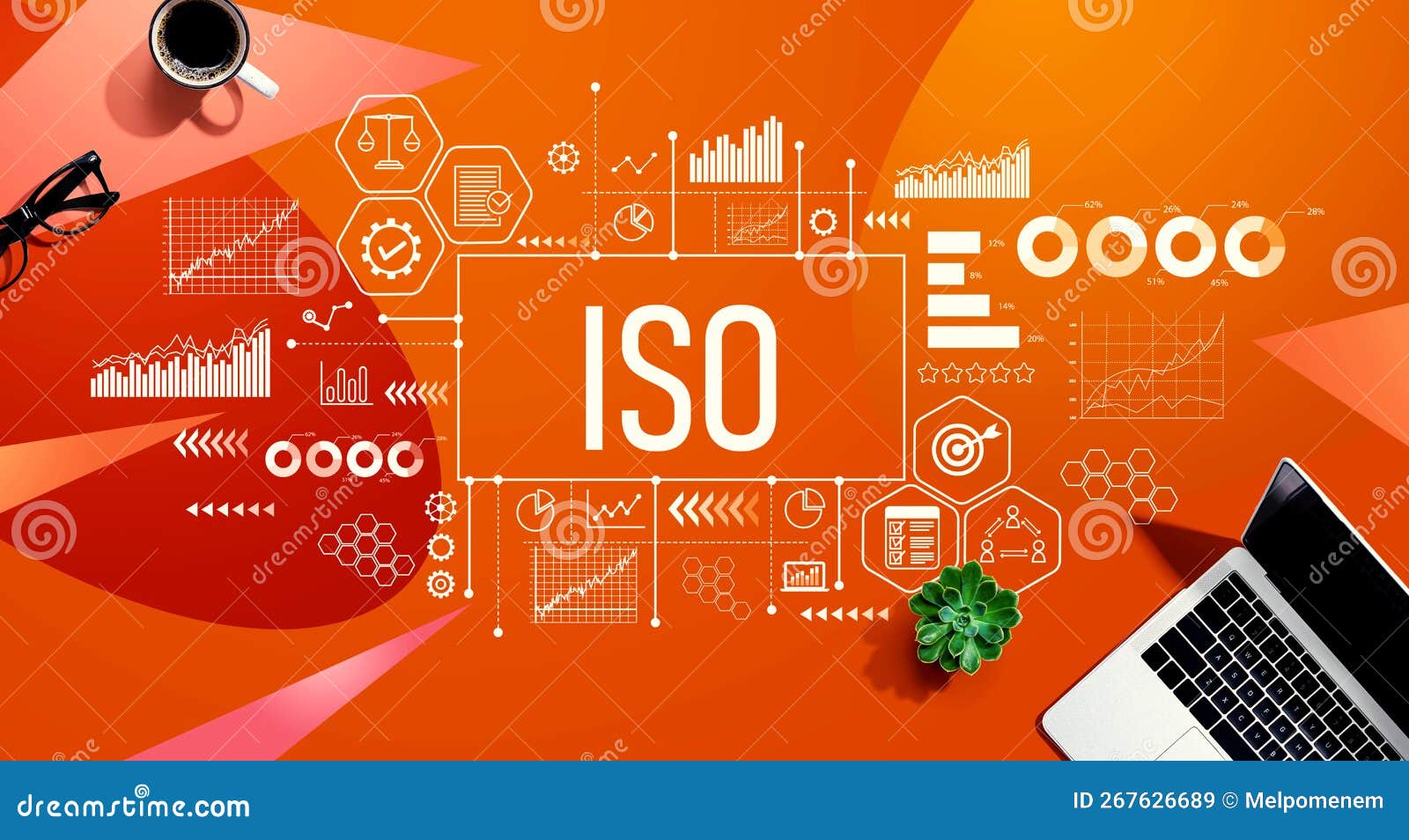 ISO Theme with a Laptop Computer Stock Image - Image of computer ...