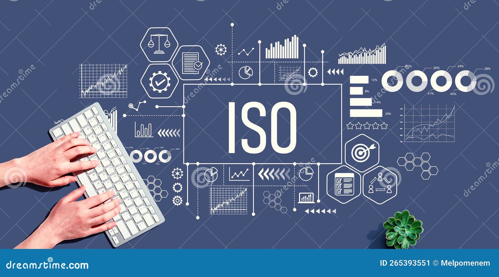 ISO Theme with Person Using Pc Keyboard Stock Image - Image of view ...