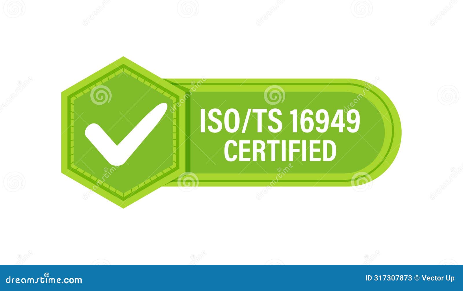 ISO TS 16949 Quality Management Certification Badge. Vector ...