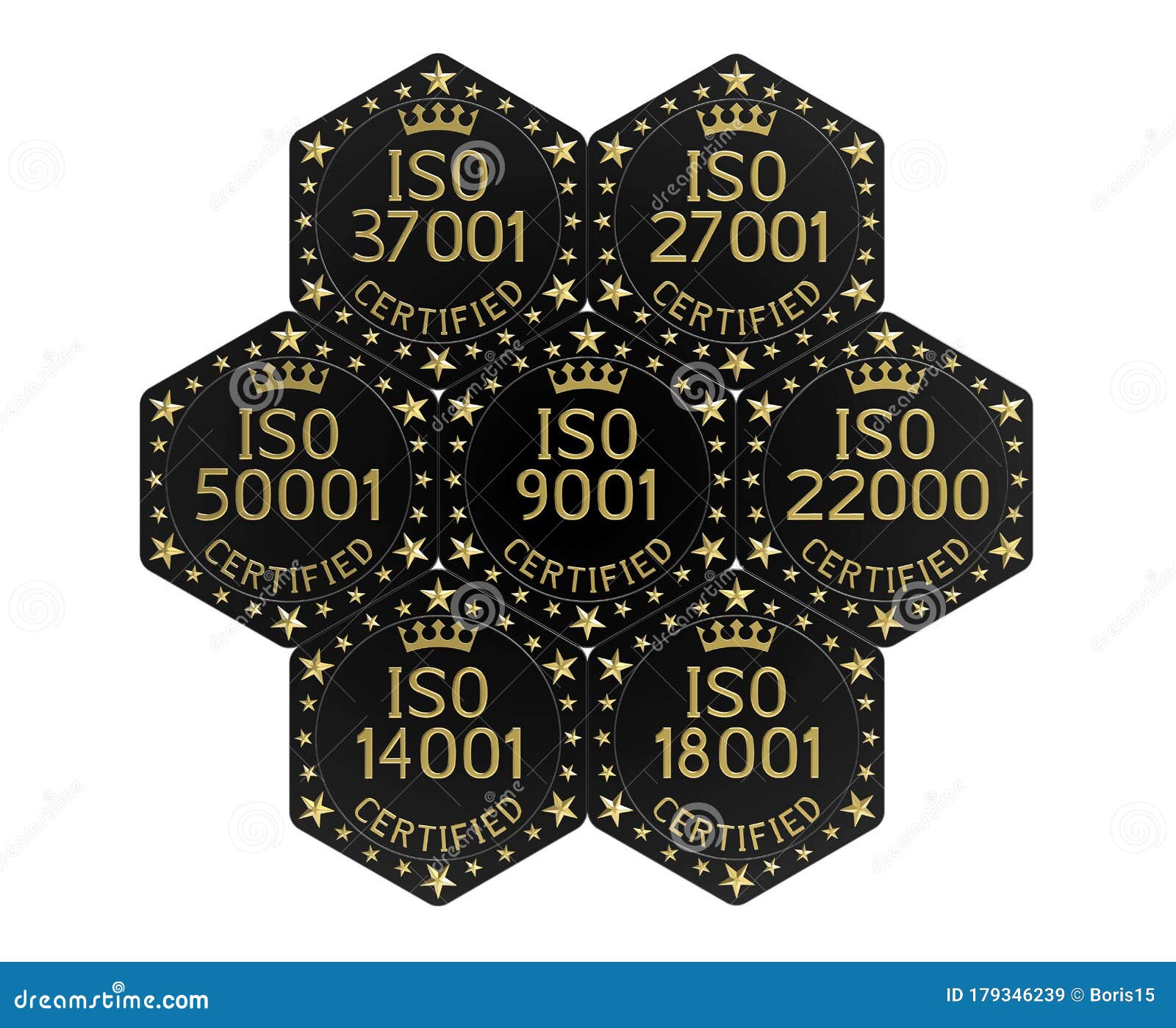ISO various standards stock illustration. Illustration of black - 179346239