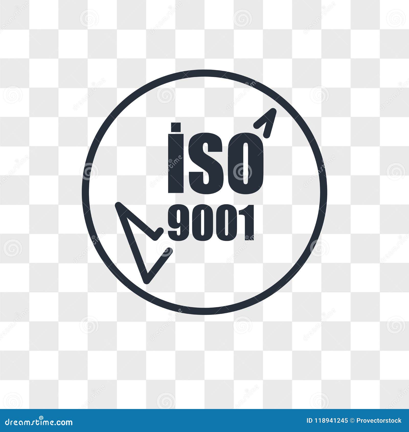 Iso 9001 Vector Icon Isolated on Transparent Background, Iso 9001 Logo ...