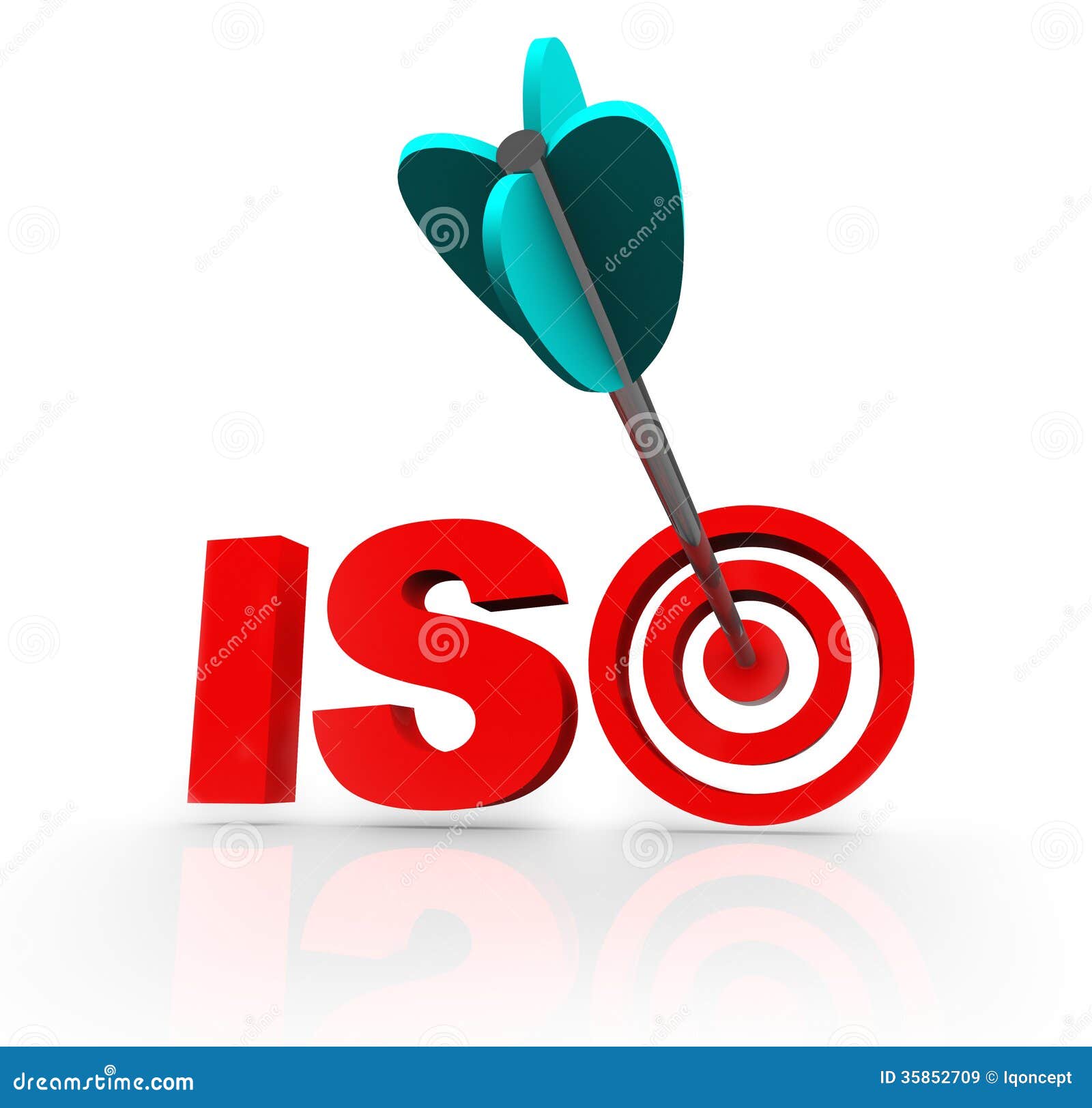 ISO Word Acroynm Target Arrow Certified Company Stock de ilustración ...