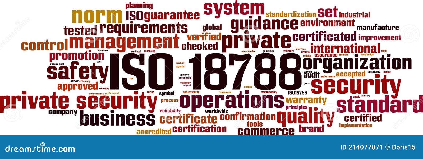 ISO 18788 word cloud stock vector. Illustration of company - 214077871