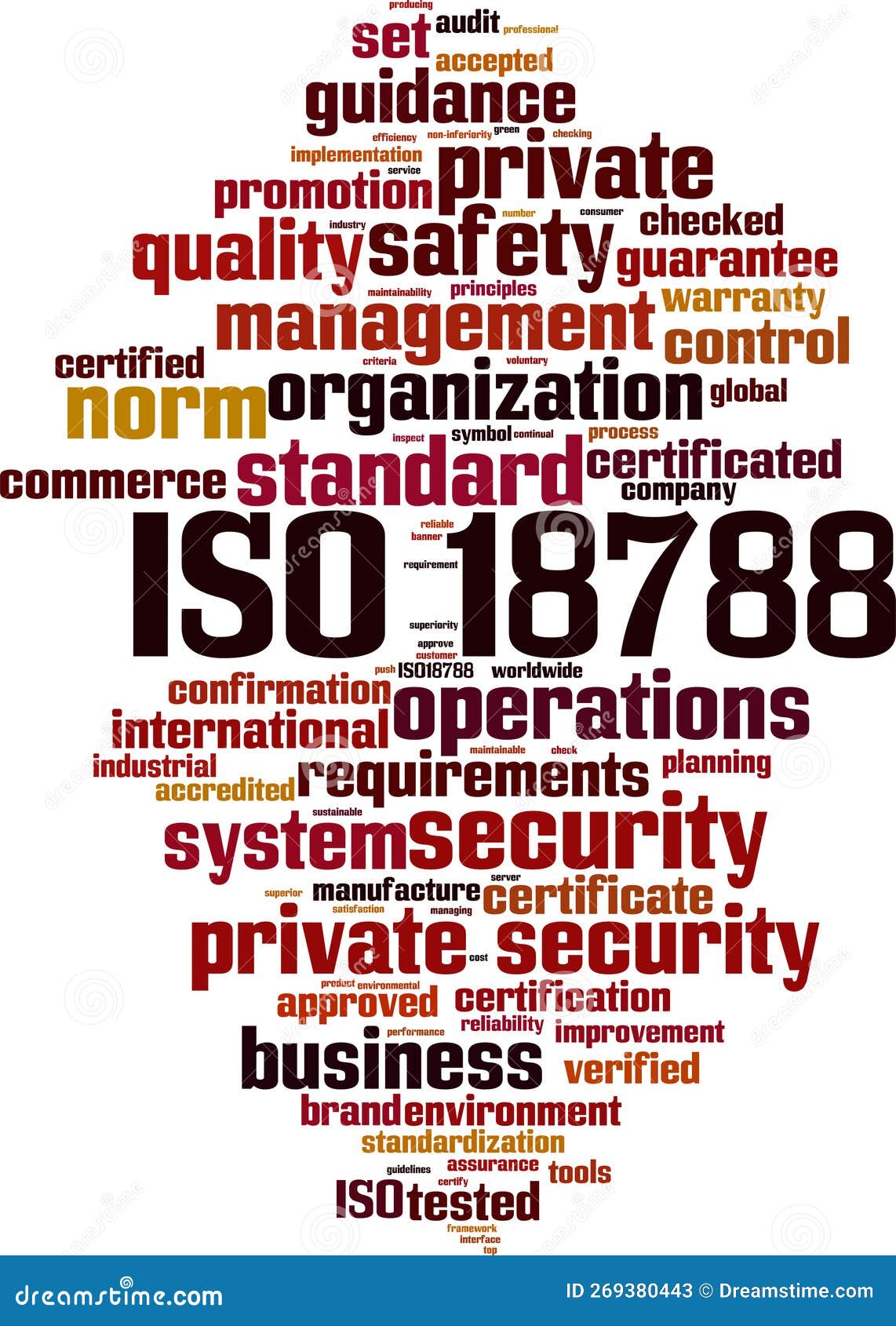 ISO 18788 word cloud stock vector. Illustration of requirements - 269380443