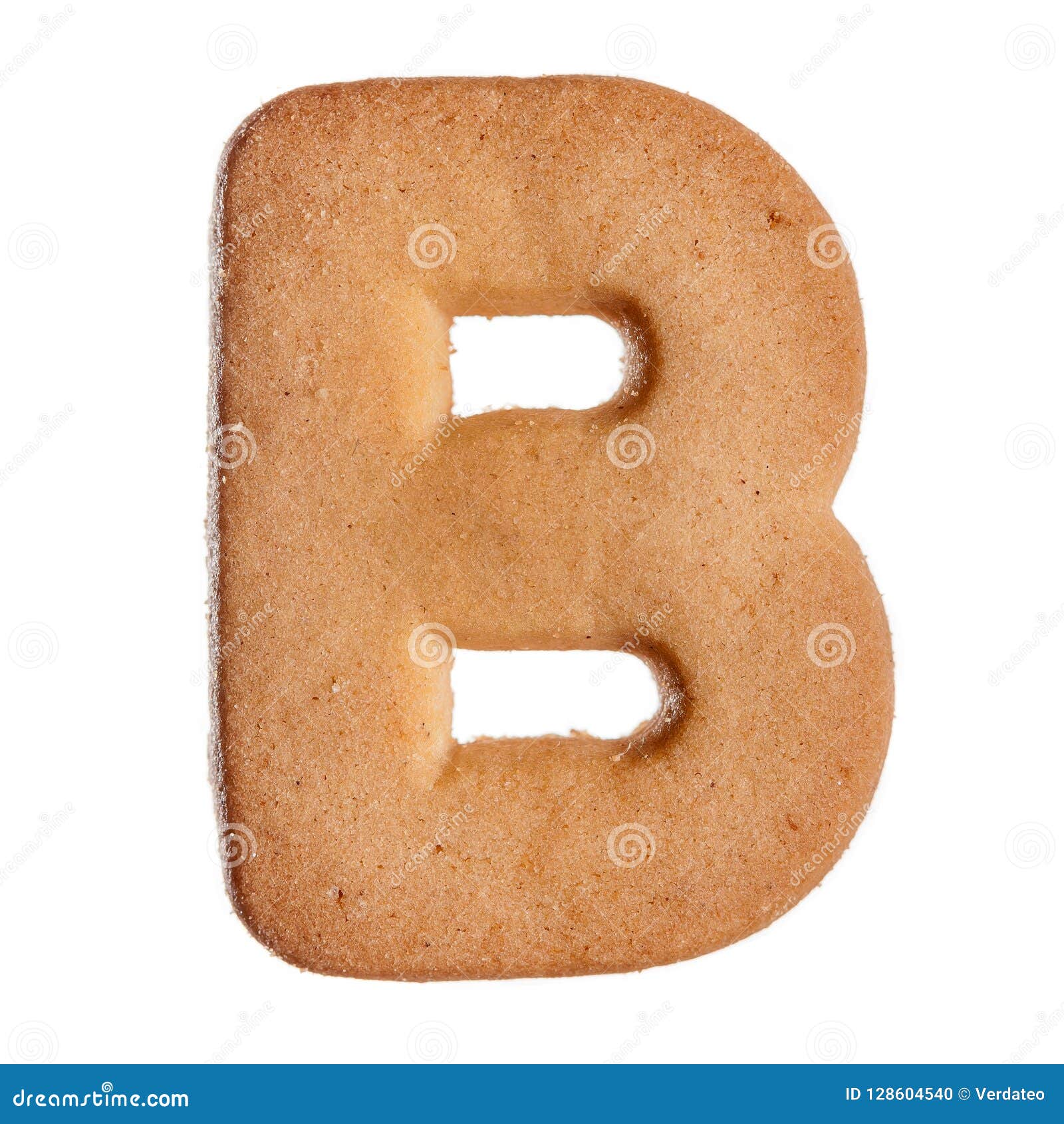 Isoalted Cookie Capital Letter B Stock Photo - Image of education ...