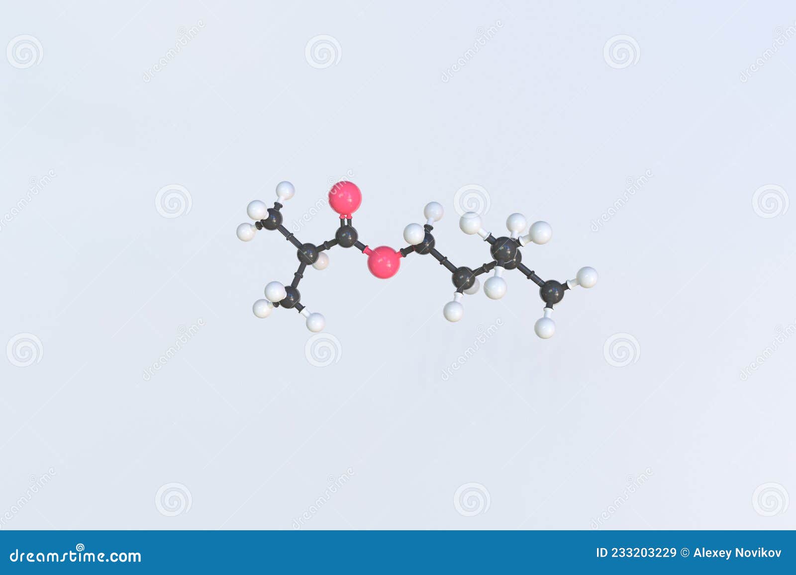 Isoamyl Isobutyrate Molecule, Scientific Molecular Model, Looping 3d ...