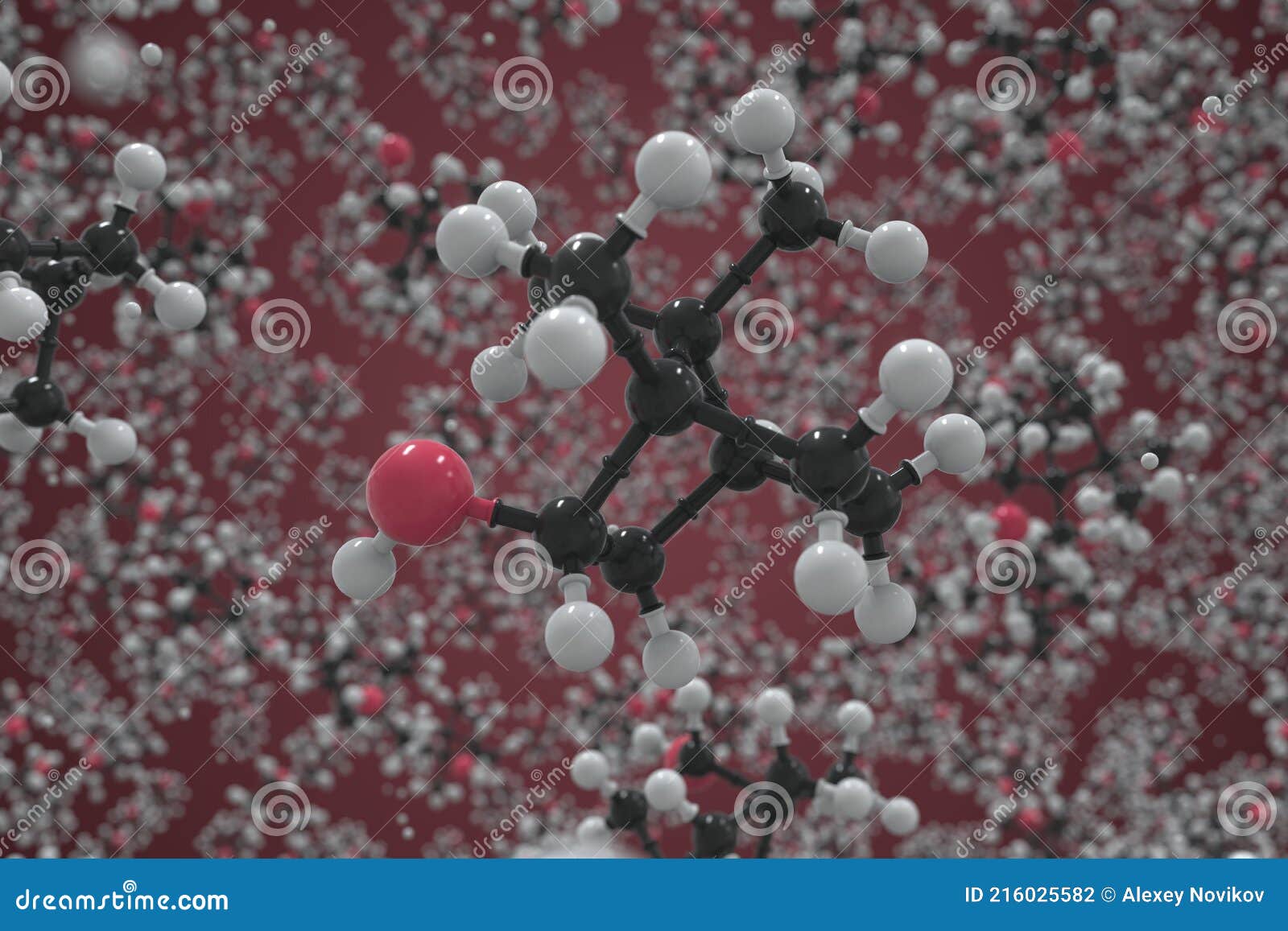 Isoborneol Molecule Made with Balls, Scientific Molecular Model ...