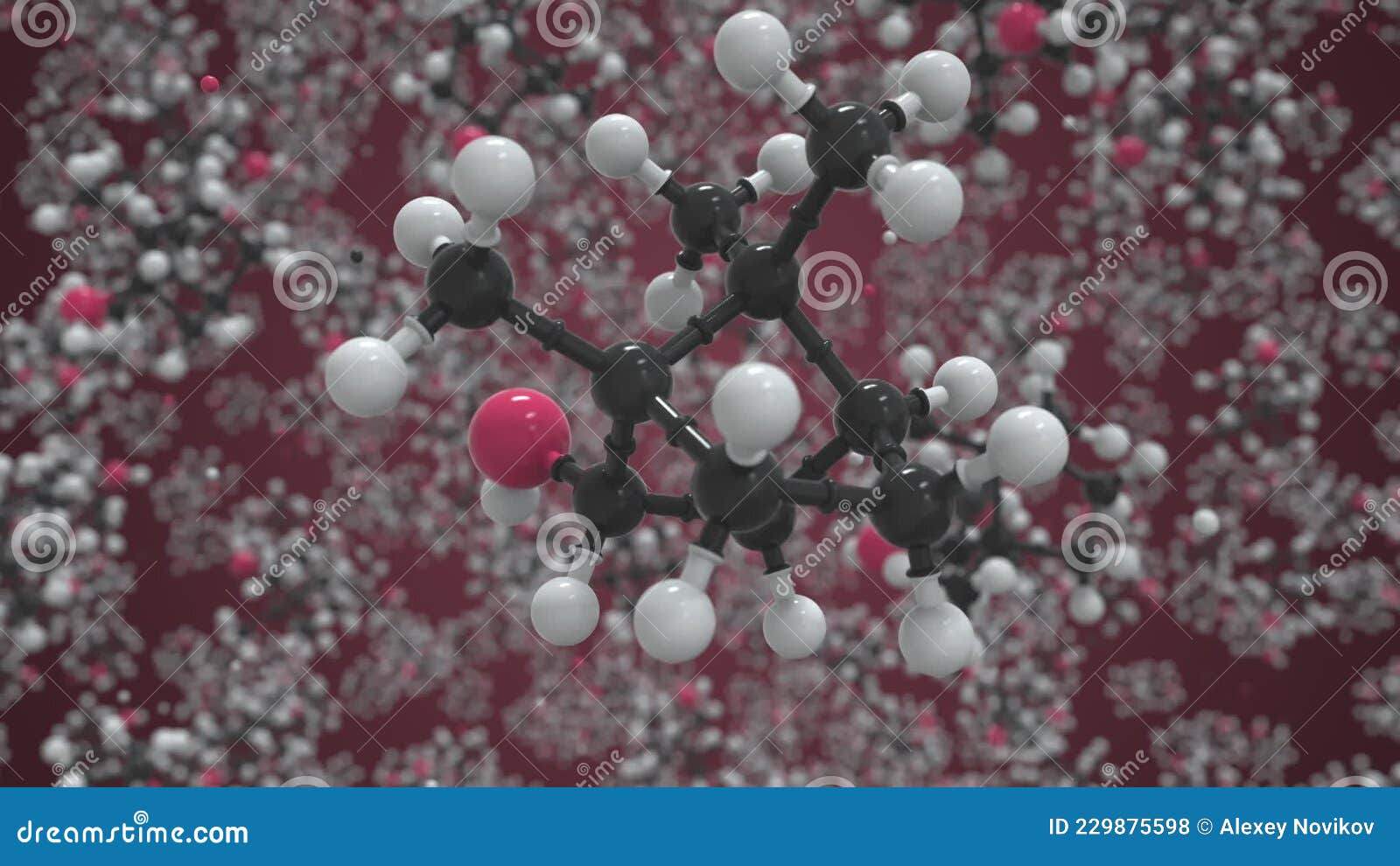 Isoborneol Molecule Made with Balls, Scientific Molecular Model ...