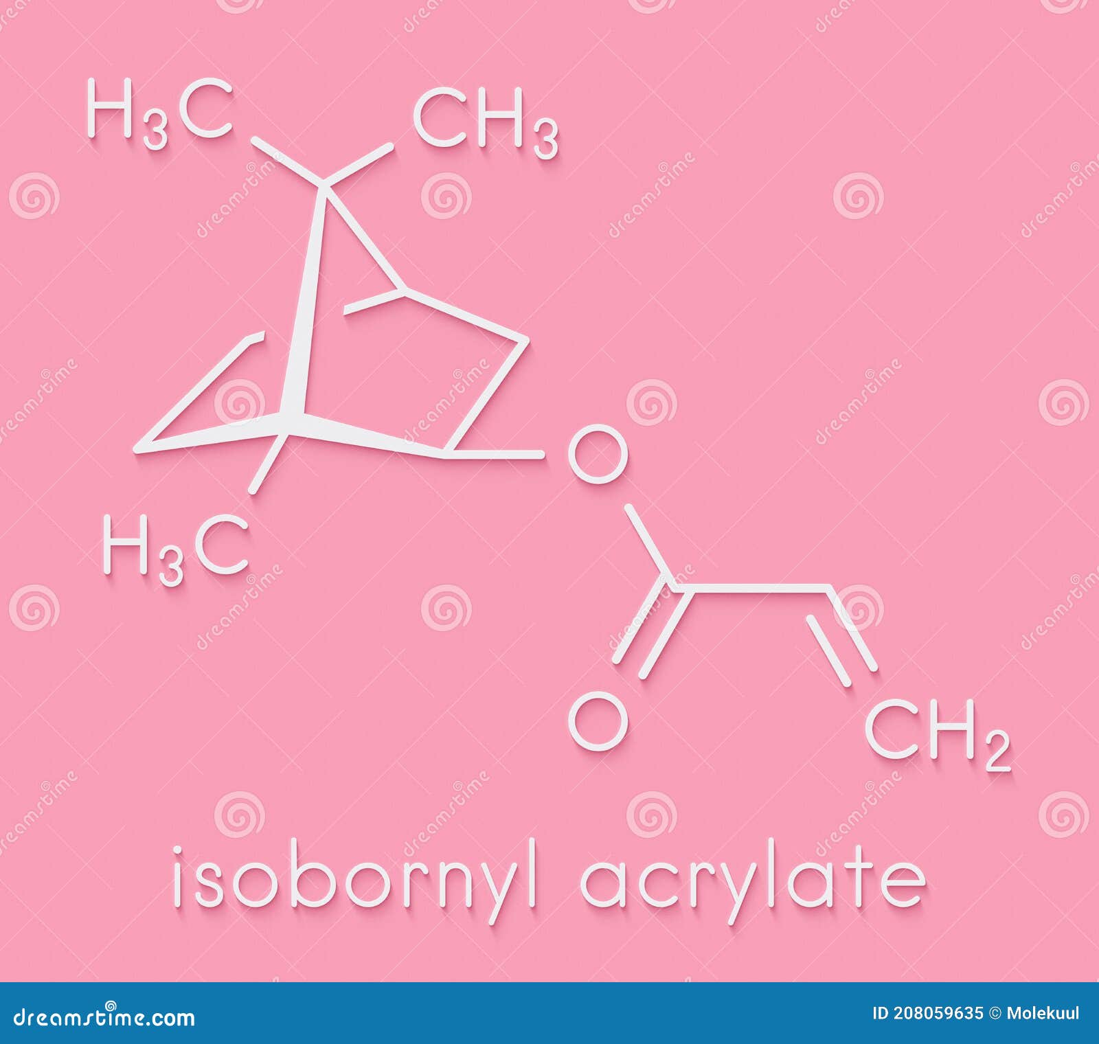 Isobornyl Acrylate Molecule. Skeletal Formula Stock Illustration ...