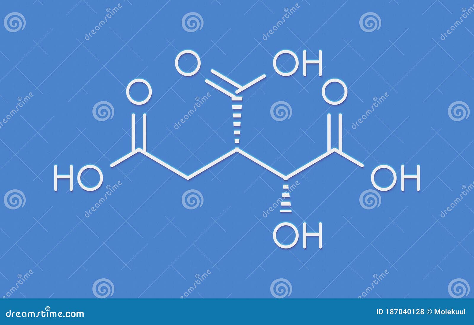 Isocitric Acid Molecule. Skeletal Formula. Stock Illustration ...