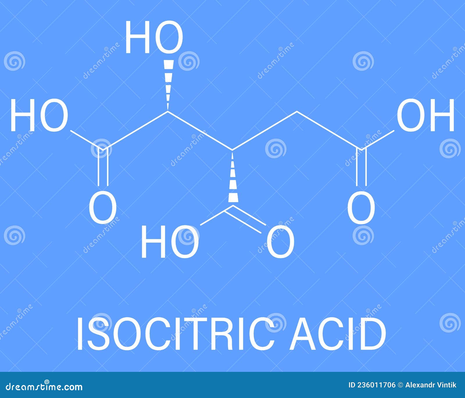 Isocitric Acid Molecule. Skeletal Formula Stock Vector - Illustration ...