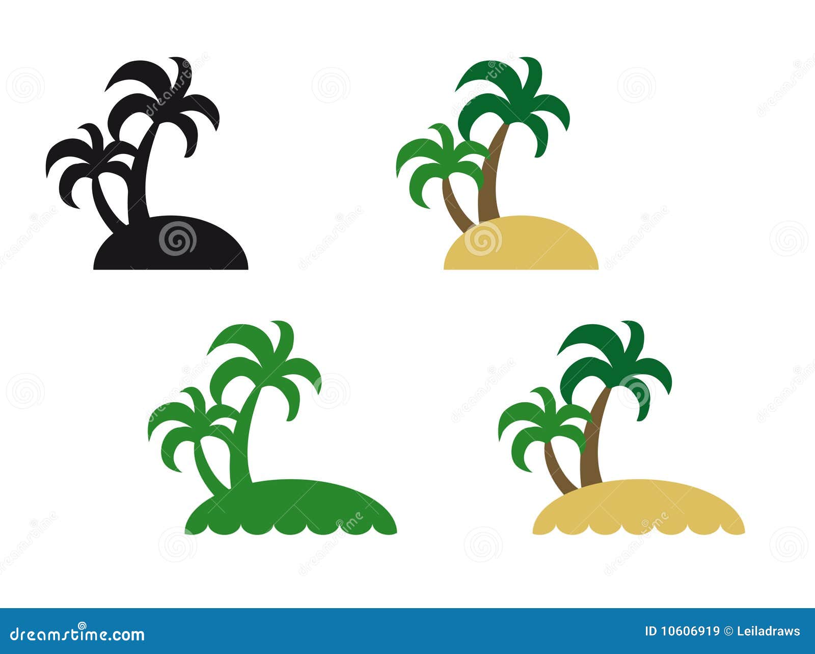 Isola illustrazione vettoriale. Illustrazione di cocco - 10606919