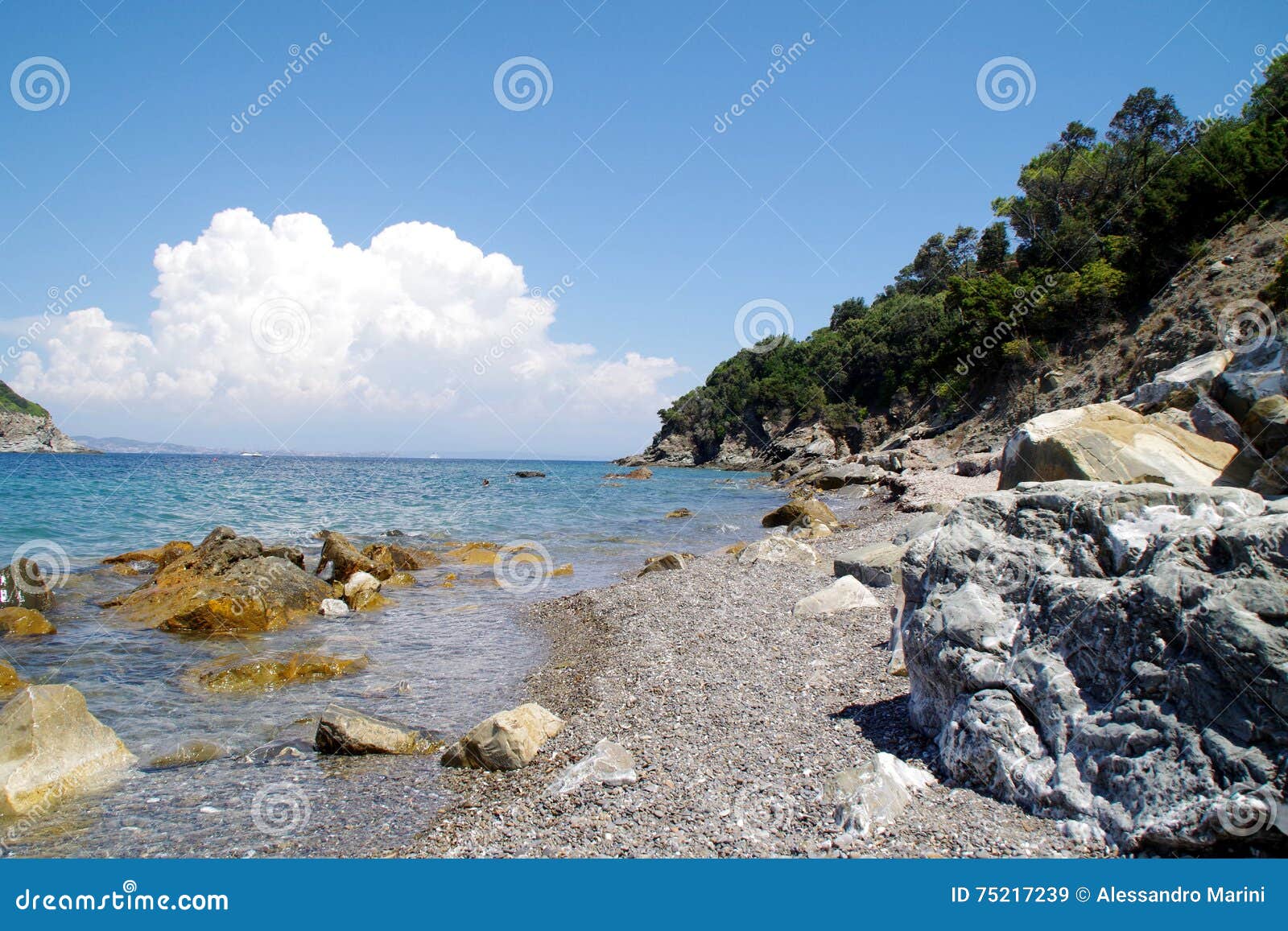Isola D'Elba, Cavo, Marina 1 Fotografering för Bildbyråer - Bild av ...