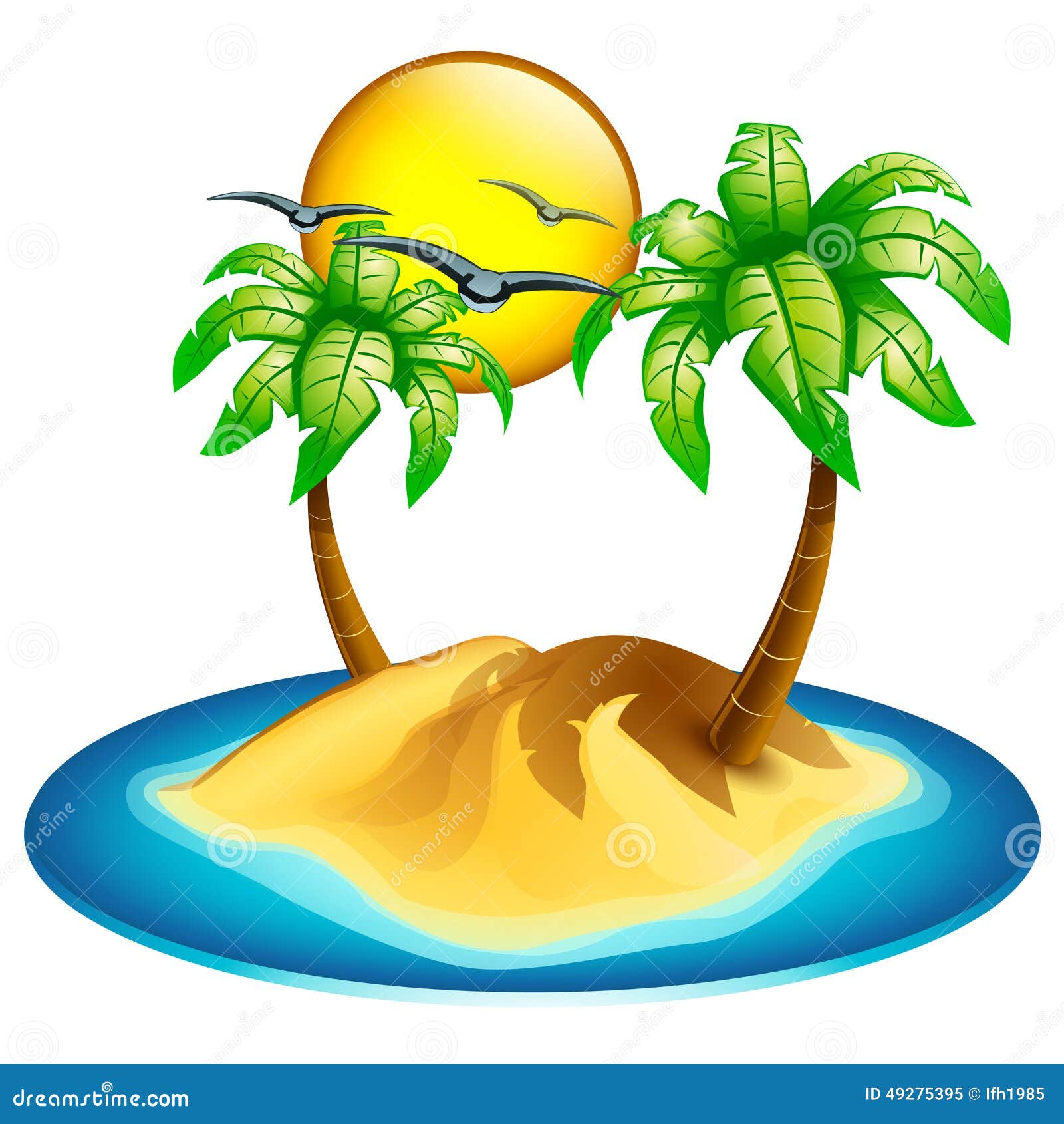 Isola dell'icona illustrazione vettoriale. Illustrazione di estate ...