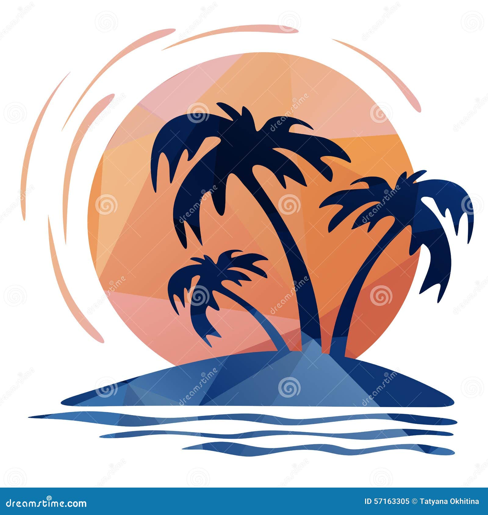 Isola tropicale illustrazione vettoriale. Illustrazione di decorativo ...