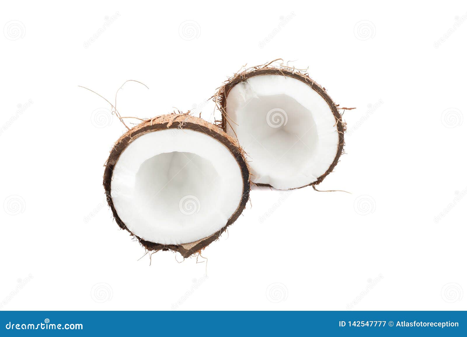 Isolado Tropical Rachado Do Coco Imagem de Stock - Imagem de folha ...