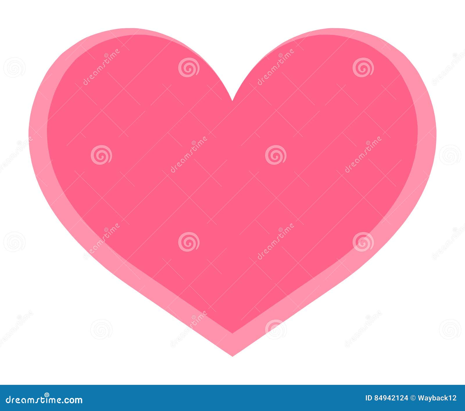 Isolat-rosa Herz stock abbildung. Illustration von kunst - 84942124