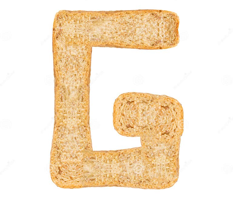 Isolate Bread Alphabet stock photo. Image of background - 84348276