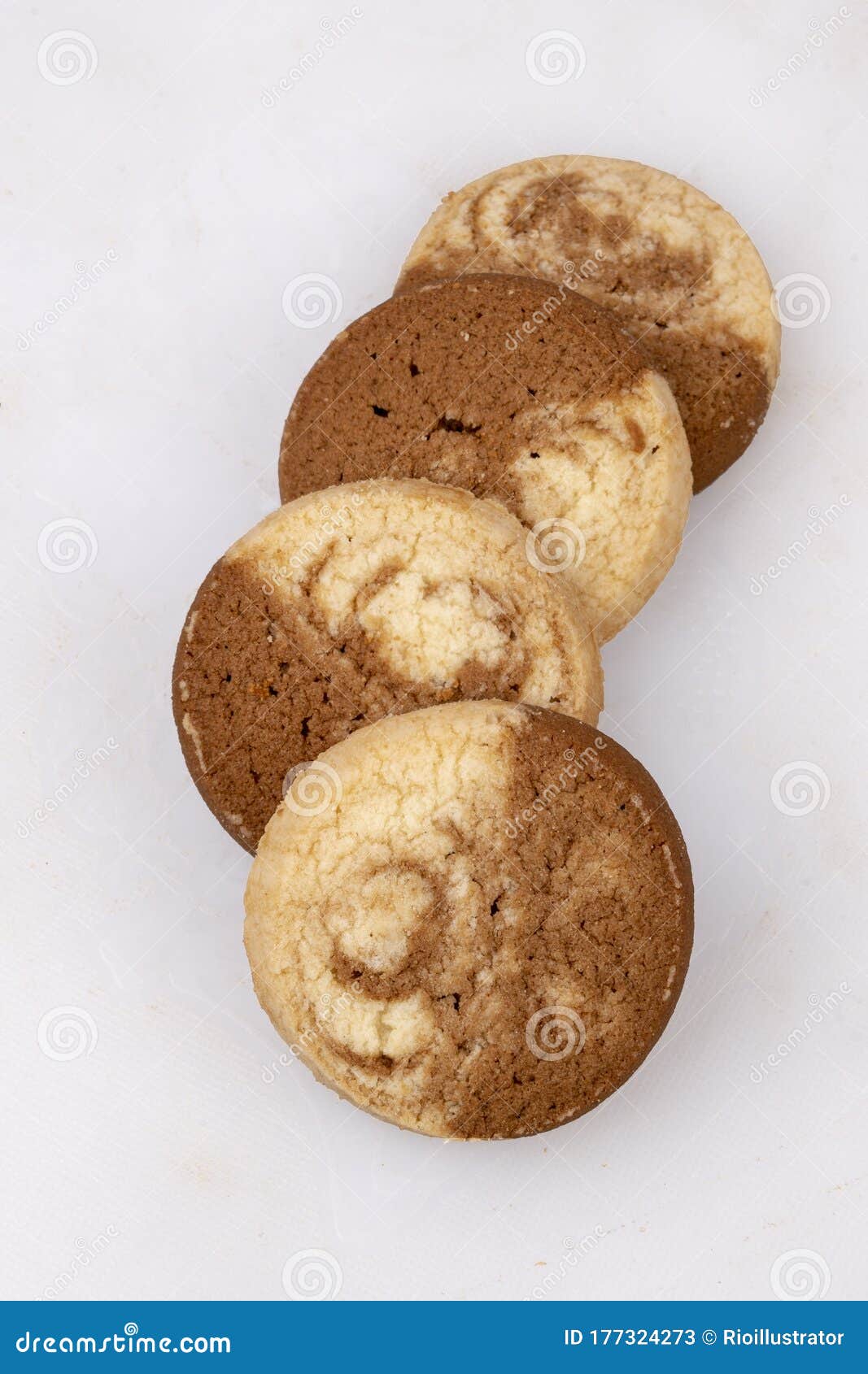 Isolate Chocolate and Creamy Biscuits Set Stock Image - Image of ...