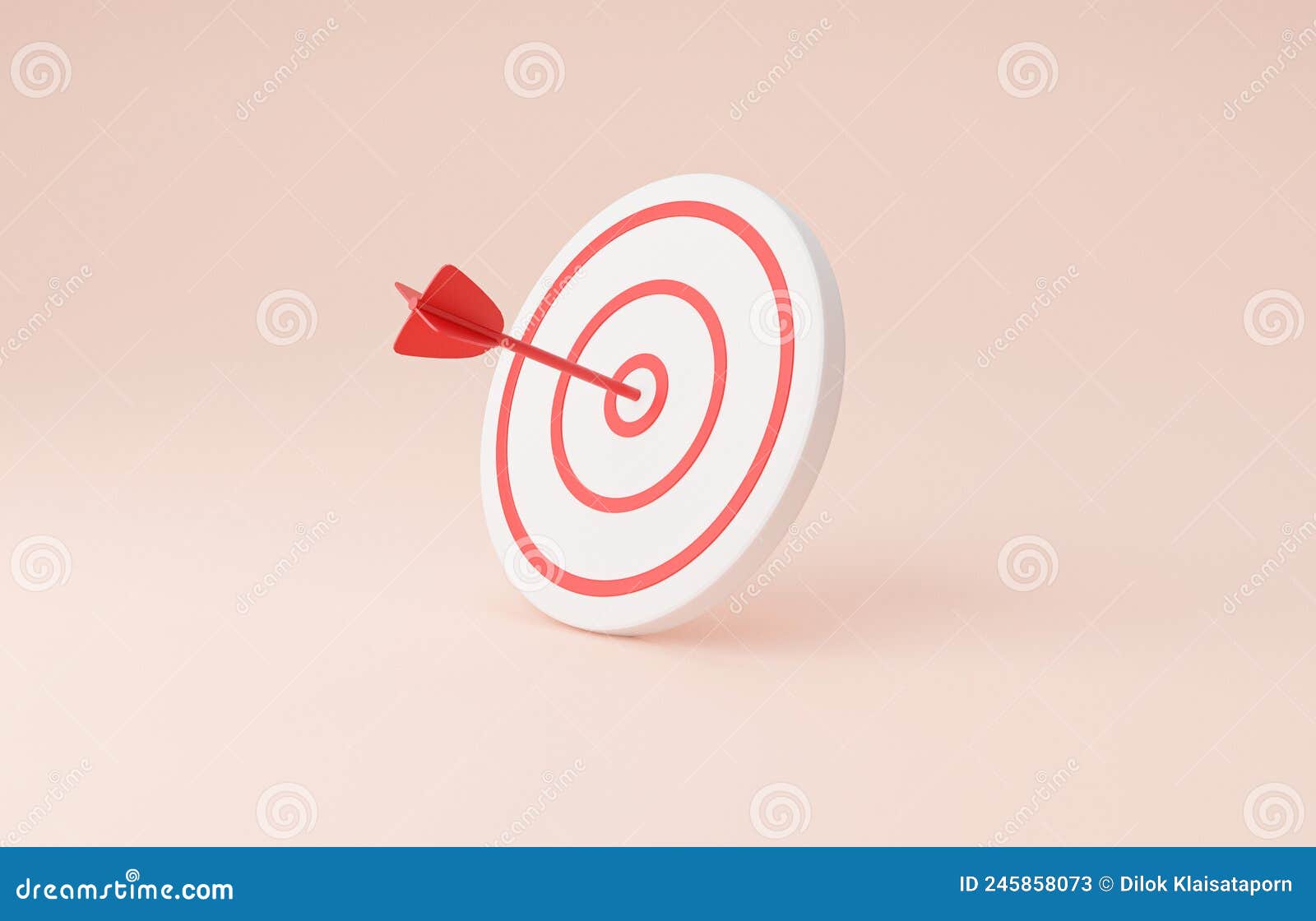 Isolate of Dartboard with Arrow on Pink Background for Symbol of Setup ...