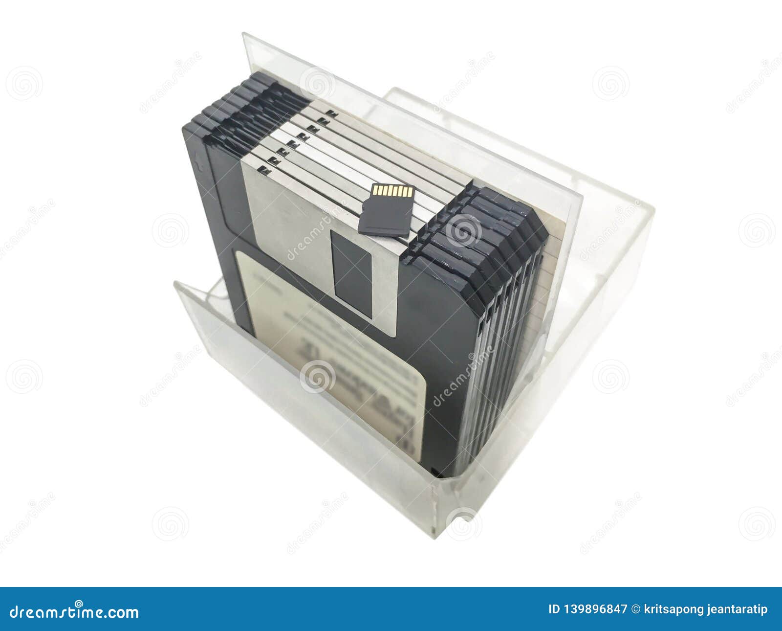 Isolate of Different Storage Sd Card and Floppy Disk Stock Image ...