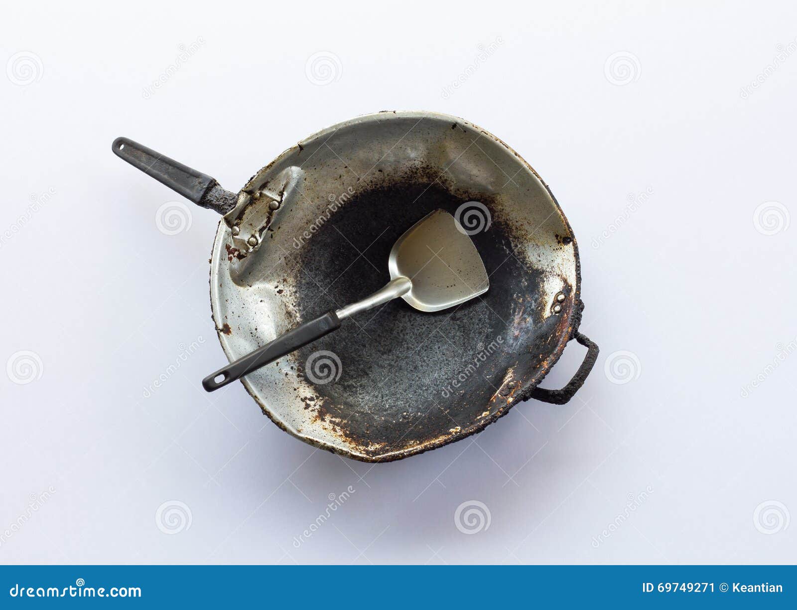 Isolate dirty old pan. stock image. Image of healthy - 69749271