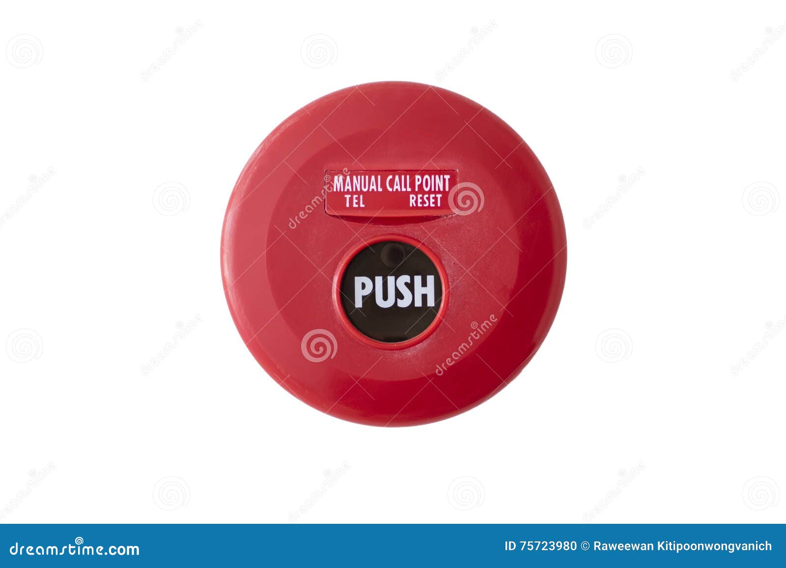 Isolate Emergency Fire Alarm Button Stock Photo - Image of break ...