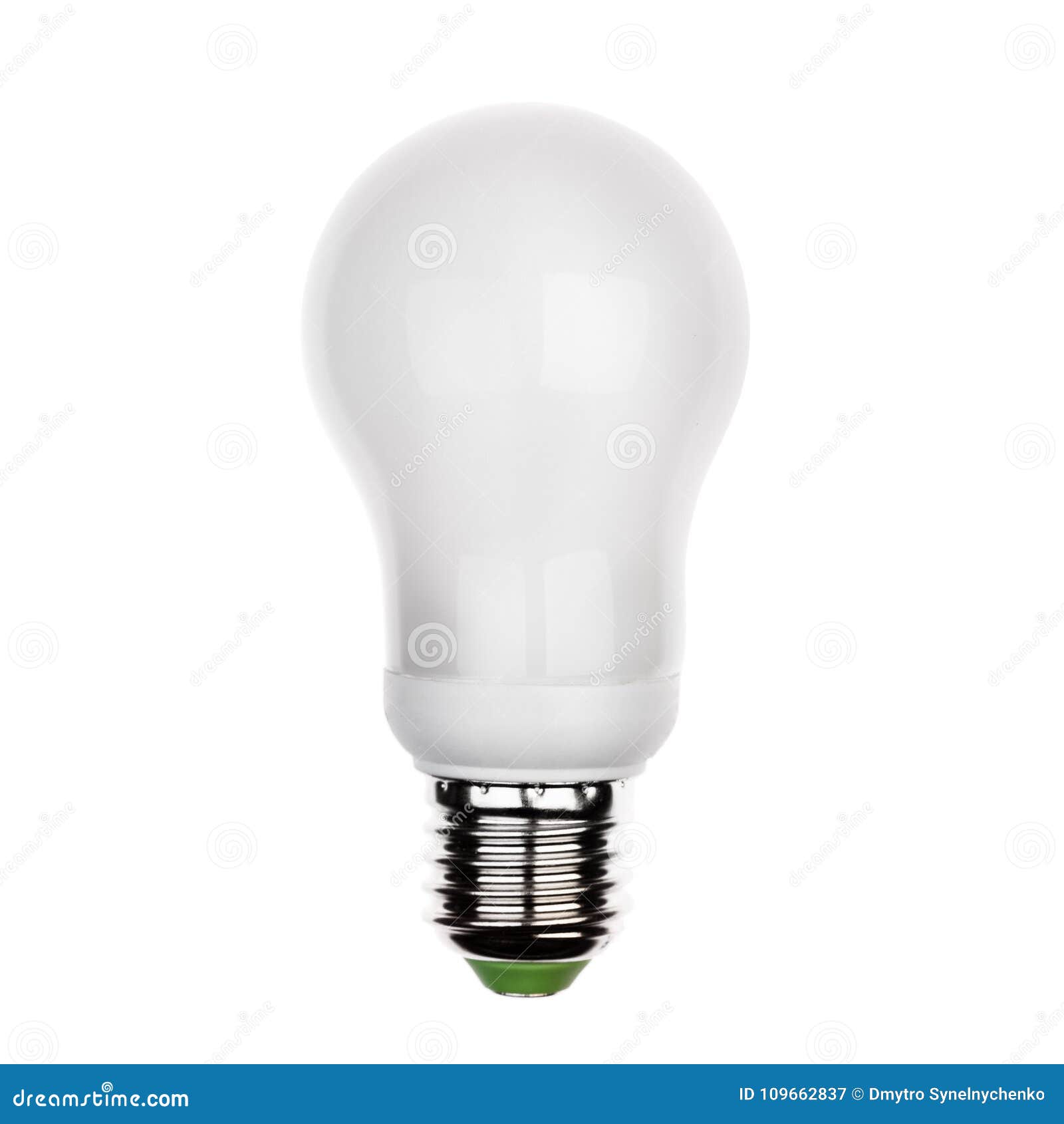Isolate Energy Saving LED Light Bulb with E27 Socket Stock Image ...