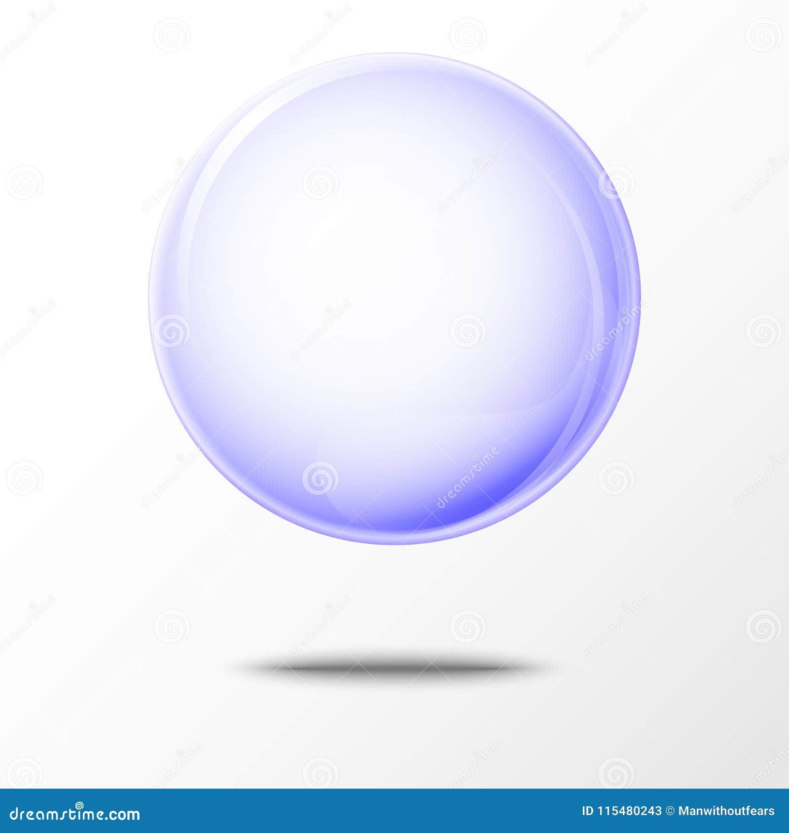 Isolate Glass Ball with Transparent and Shadows Stock Vector ...