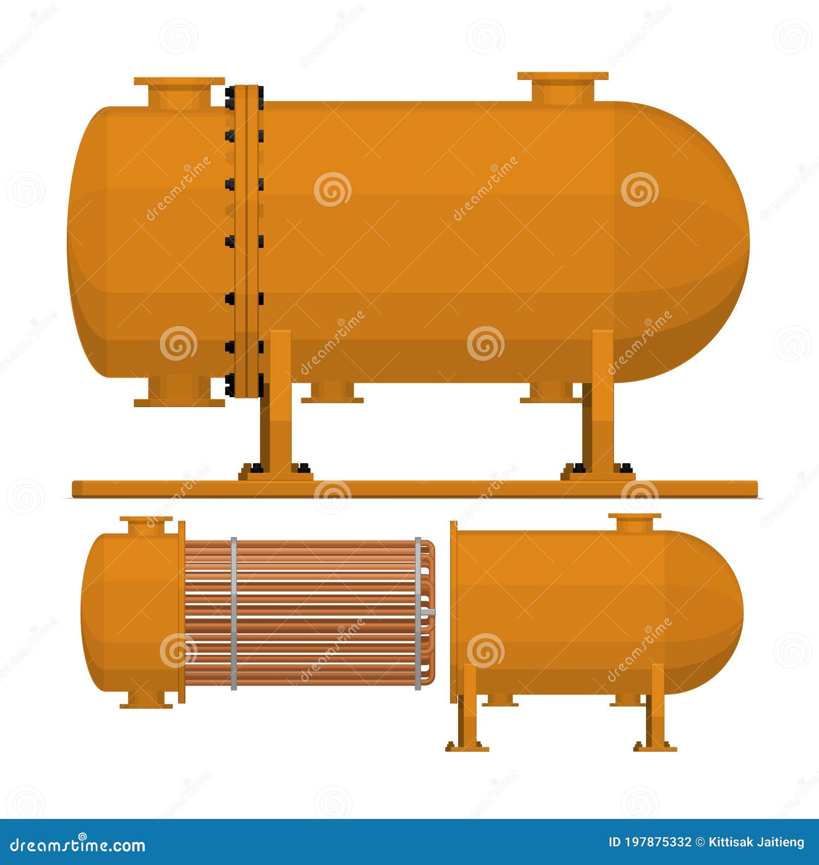 Isolate Heat Exchanger on White Background Stock Vector - Illustration ...