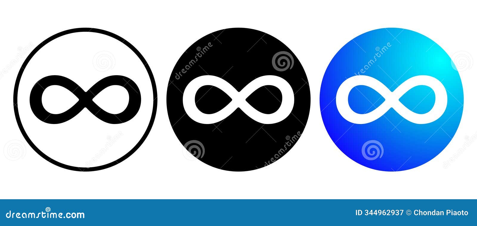 Isolate Infinity Button Symbols Collection, Eternity Vector Logo Design ...