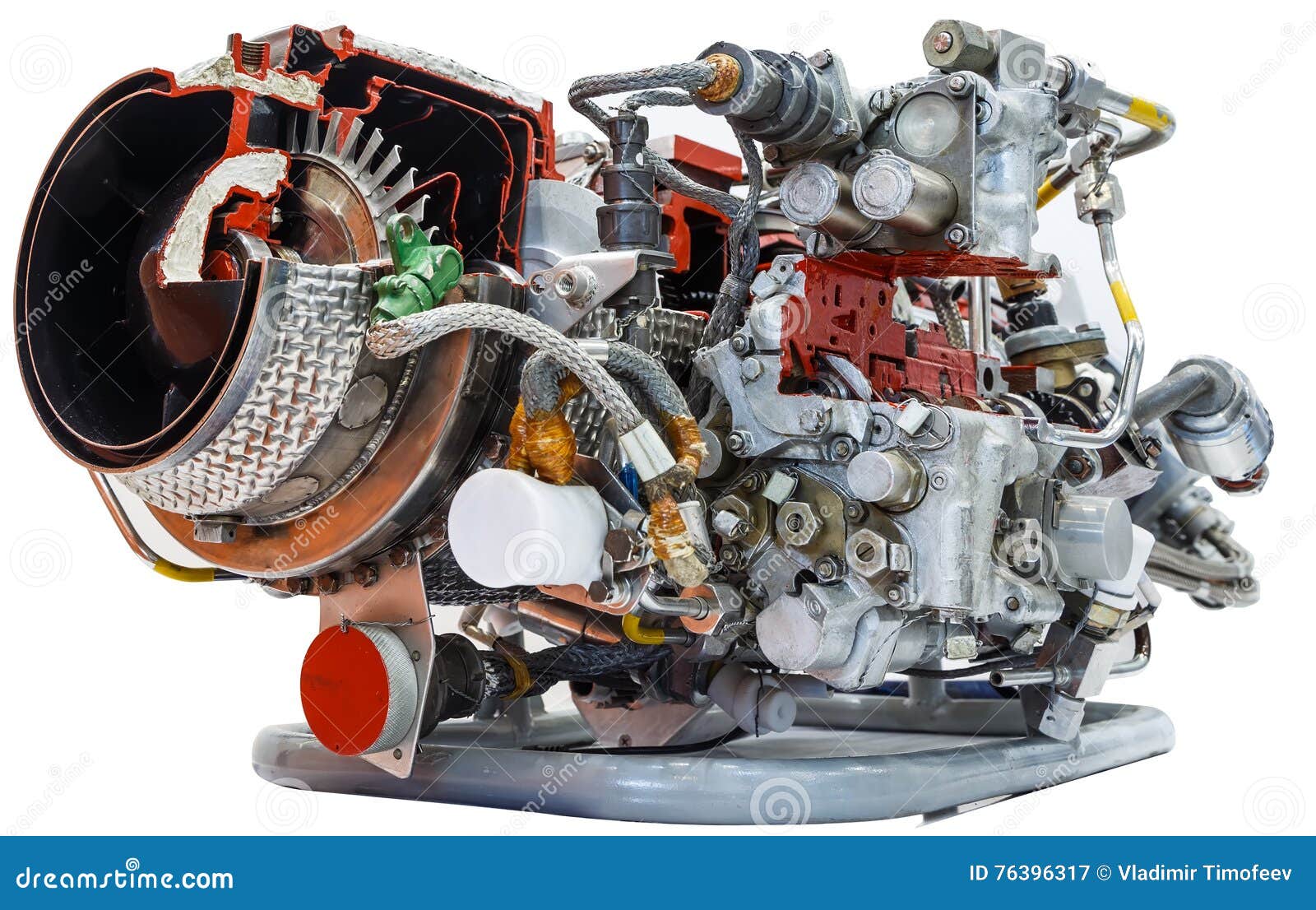 Isolate Inside View of a Real Model Turbine. Rotor. Stock Image - Image ...