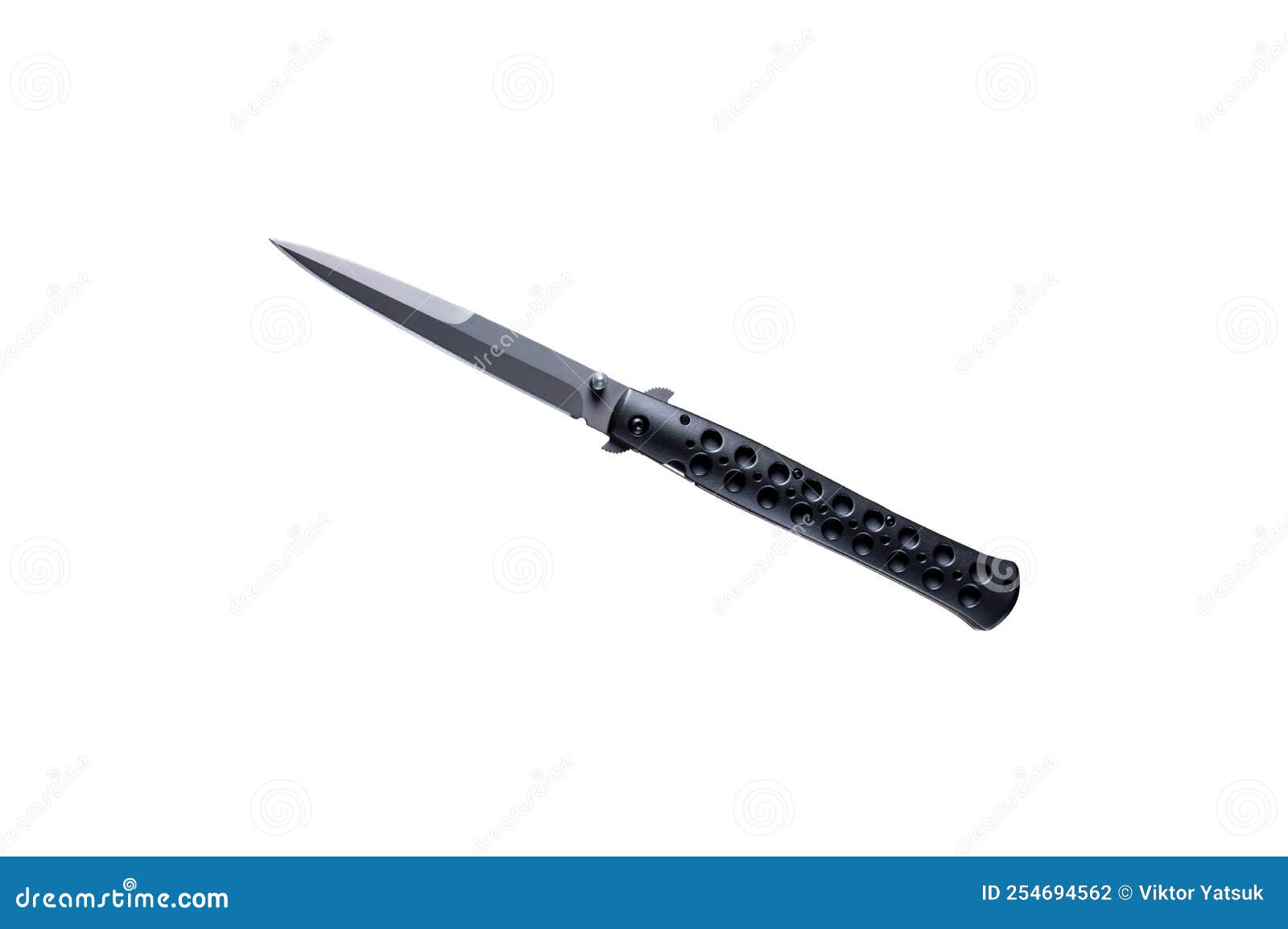 Isolate of a Large Sharp Knife. Knife in the Form of a Spear. Large ...