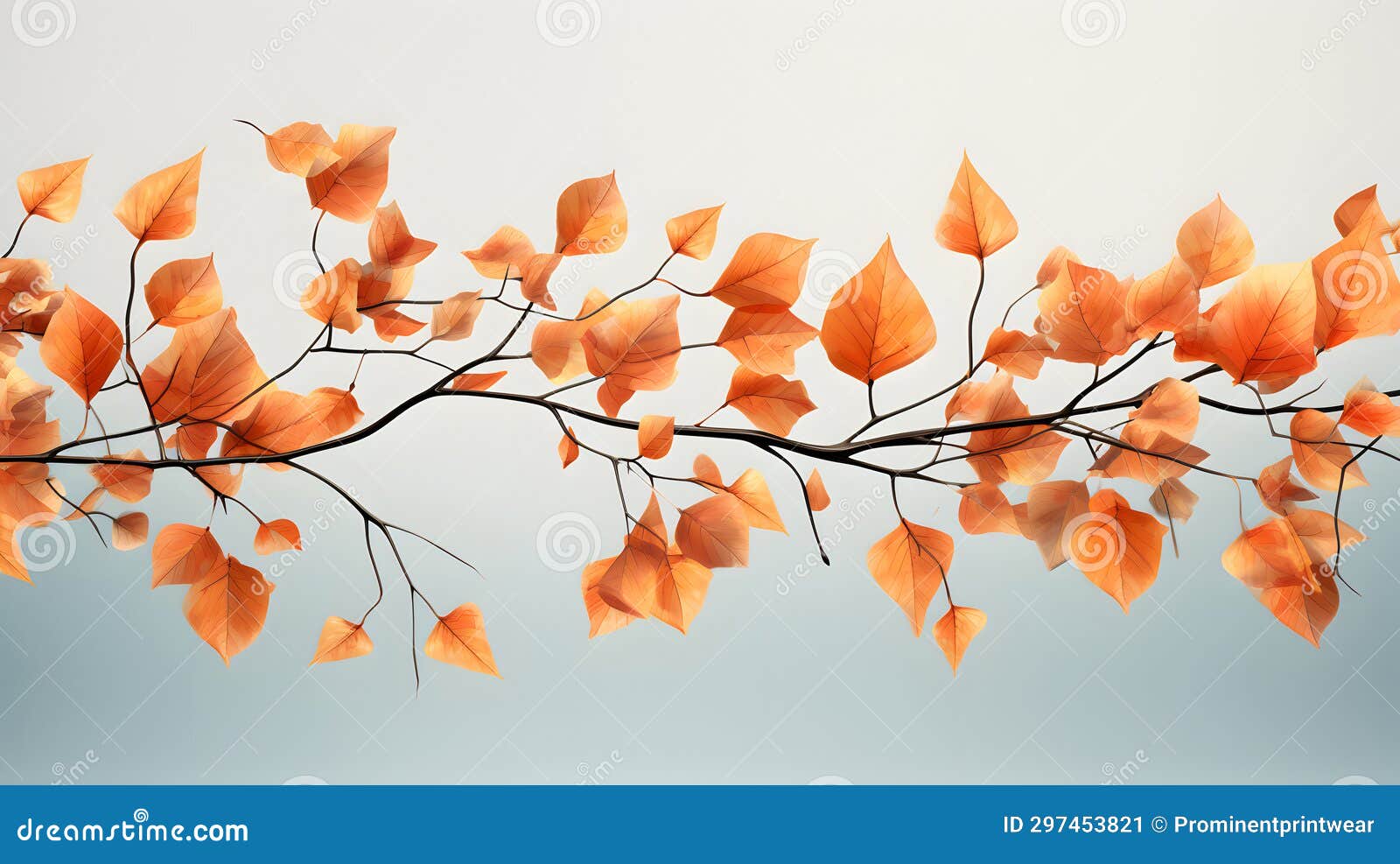 Isolate Leaves Movement Falling Slow Down on Solid Backgrounds 3d ...