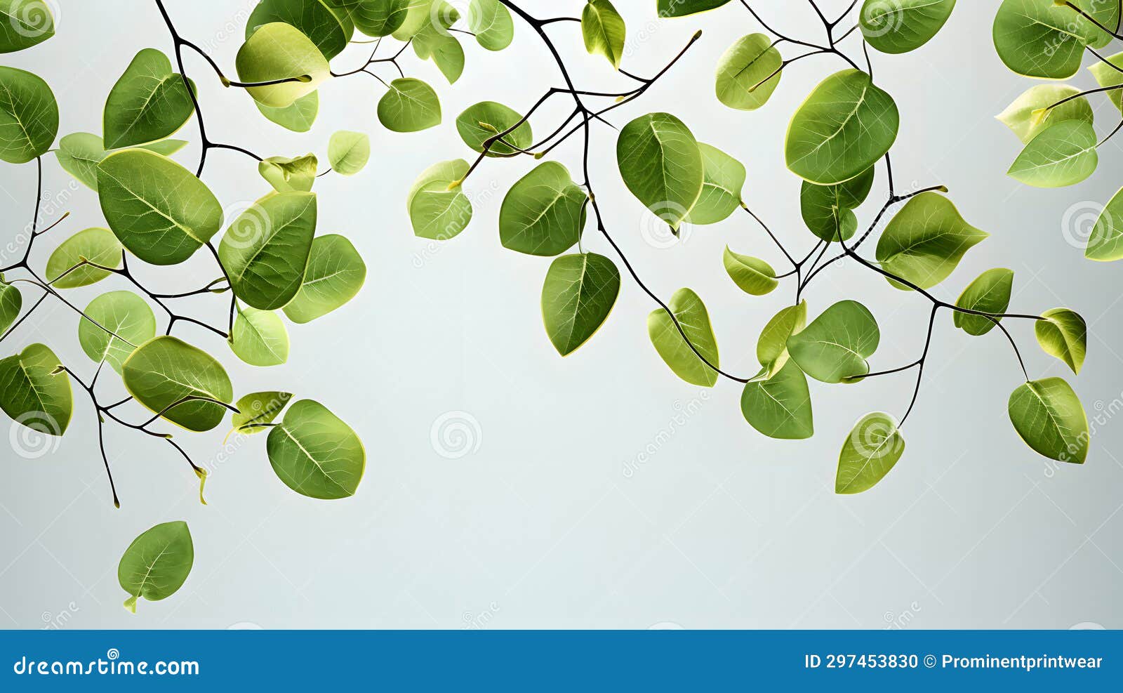 Isolate Leaves Movement Falling Slow Down on Solid Backgrounds 3d ...