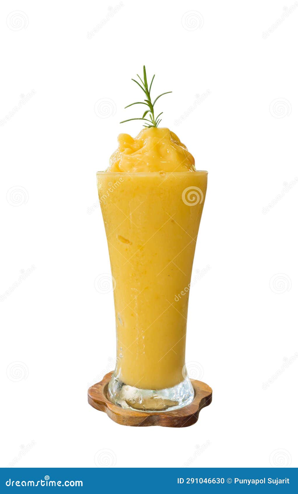 Isolate of Mango Blend with Ice in a Glass Stock Photo - Image of white ...