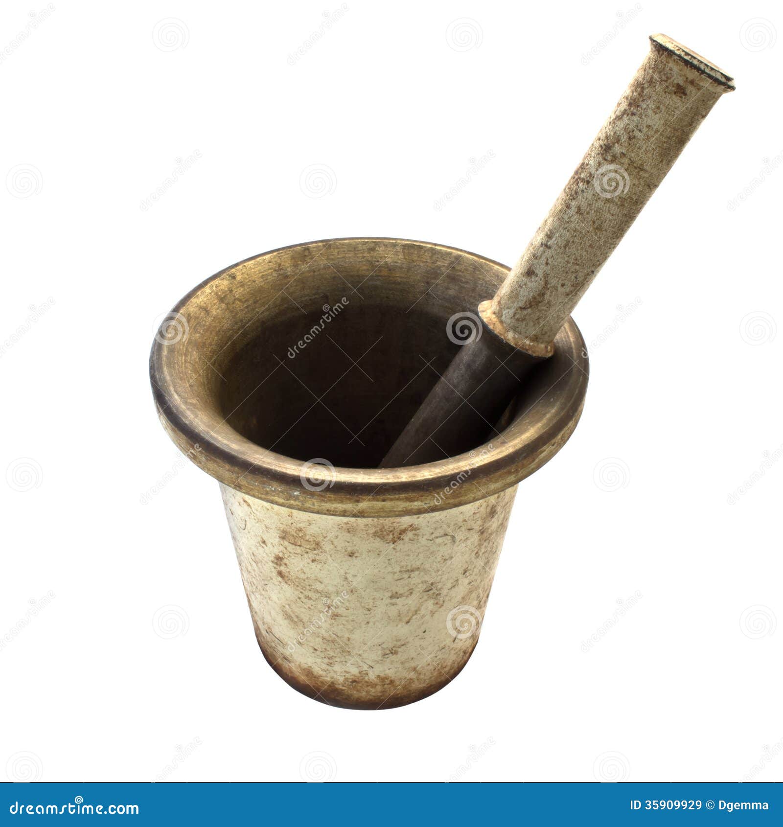 Isolate metal mortar stock image. Image of homeopathic - 35909929