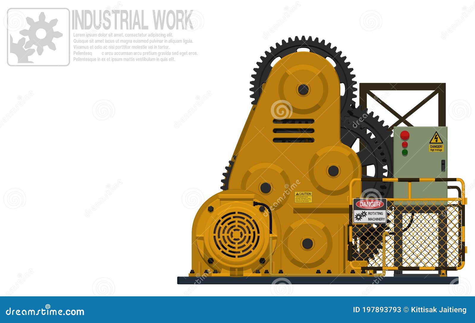 Isolate Rotating Machine on White Background Stock Vector ...
