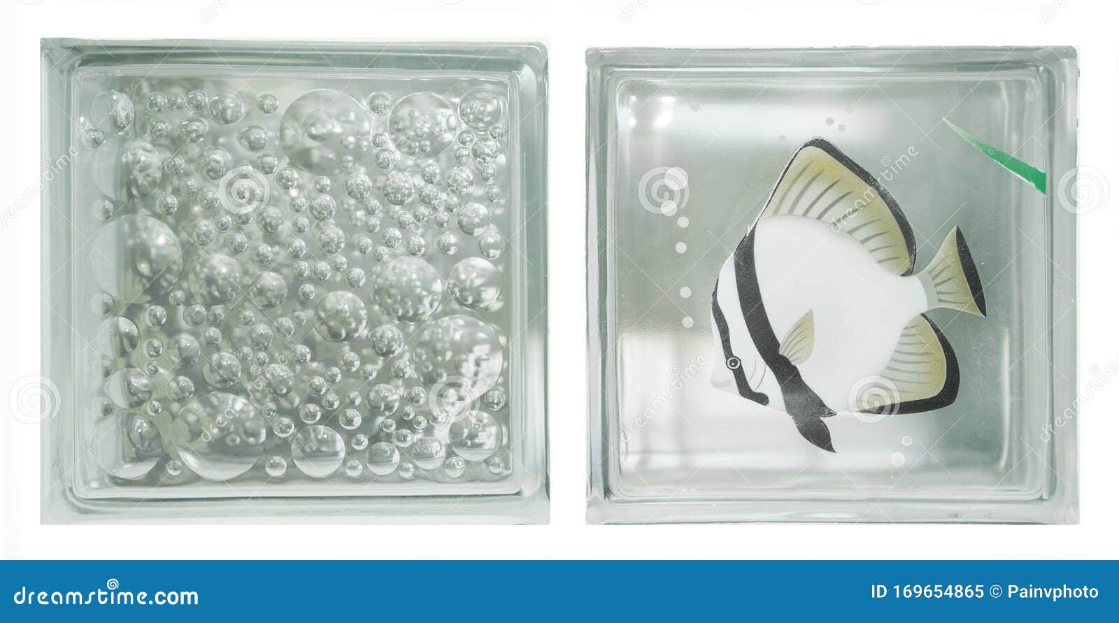 Isolate See through Clear Square Bathroom Glass Block Stock Image ...