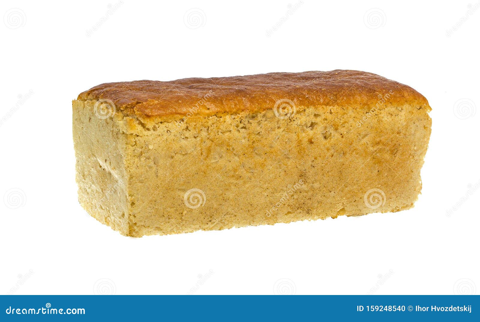 Isolate of Square White Loaf of Bread with on a White Background, Stock ...