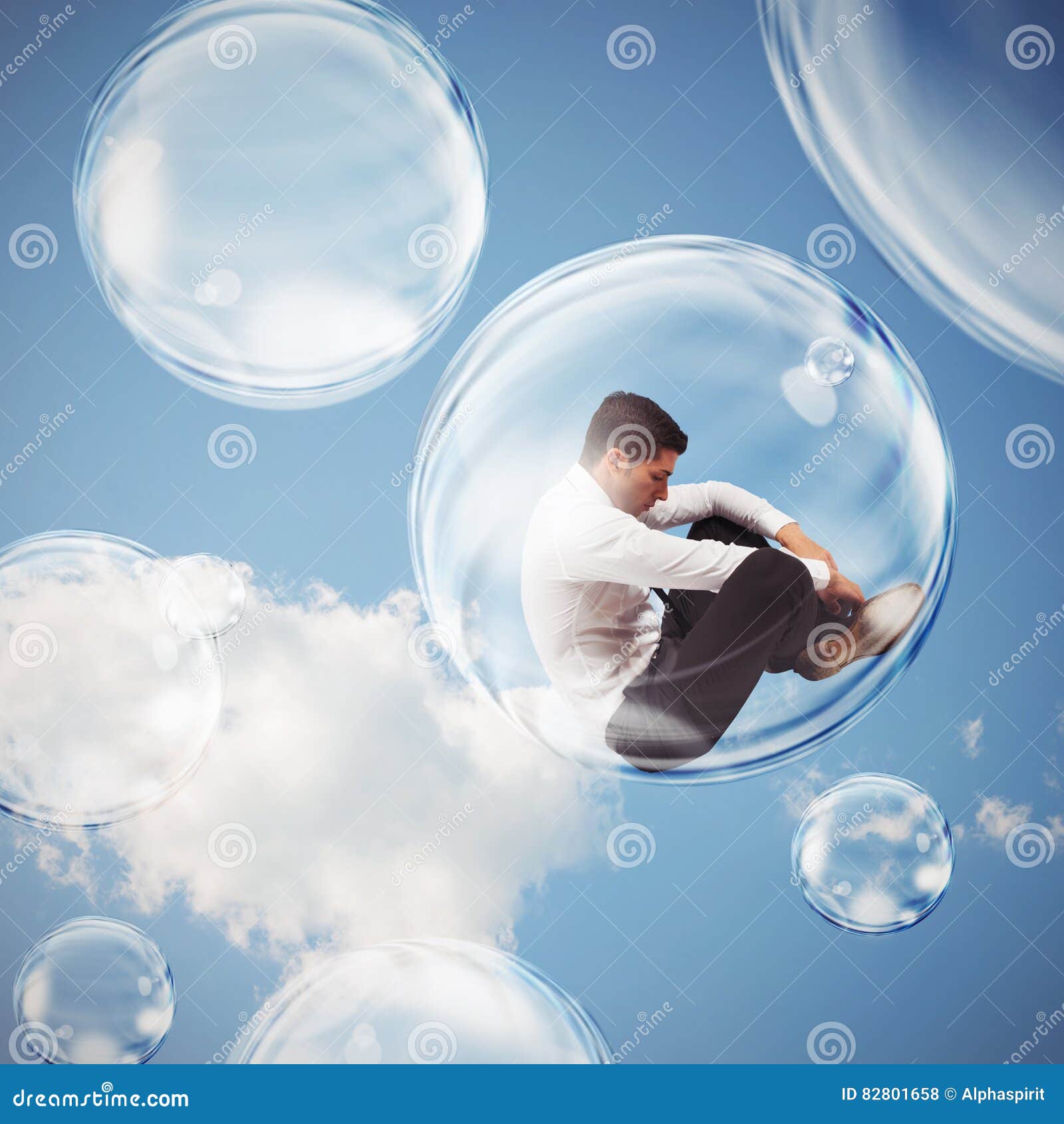 Girl Inside A Bubble