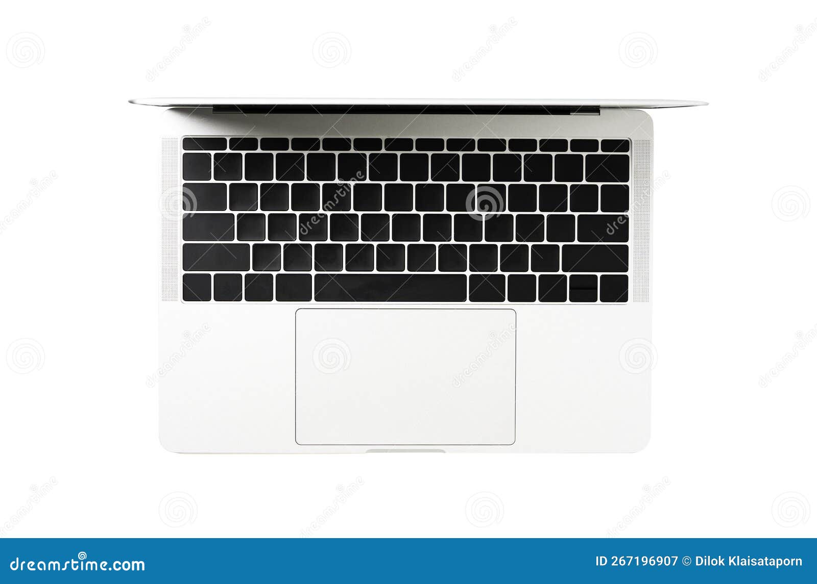 Isolate Of Top View Computer Laptop On White Background And Clipping ...