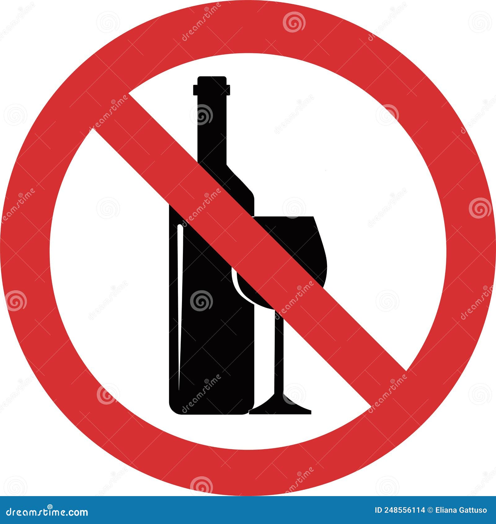 Isolate Vector. Do Not Drink Alcohol Sign. Stock Vector - Illustration ...