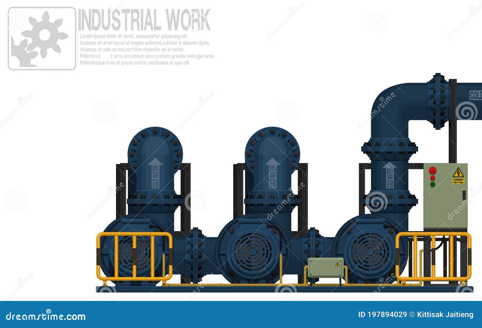 Isolate Centrifugal Pump On White Background Cartoon Vector ...