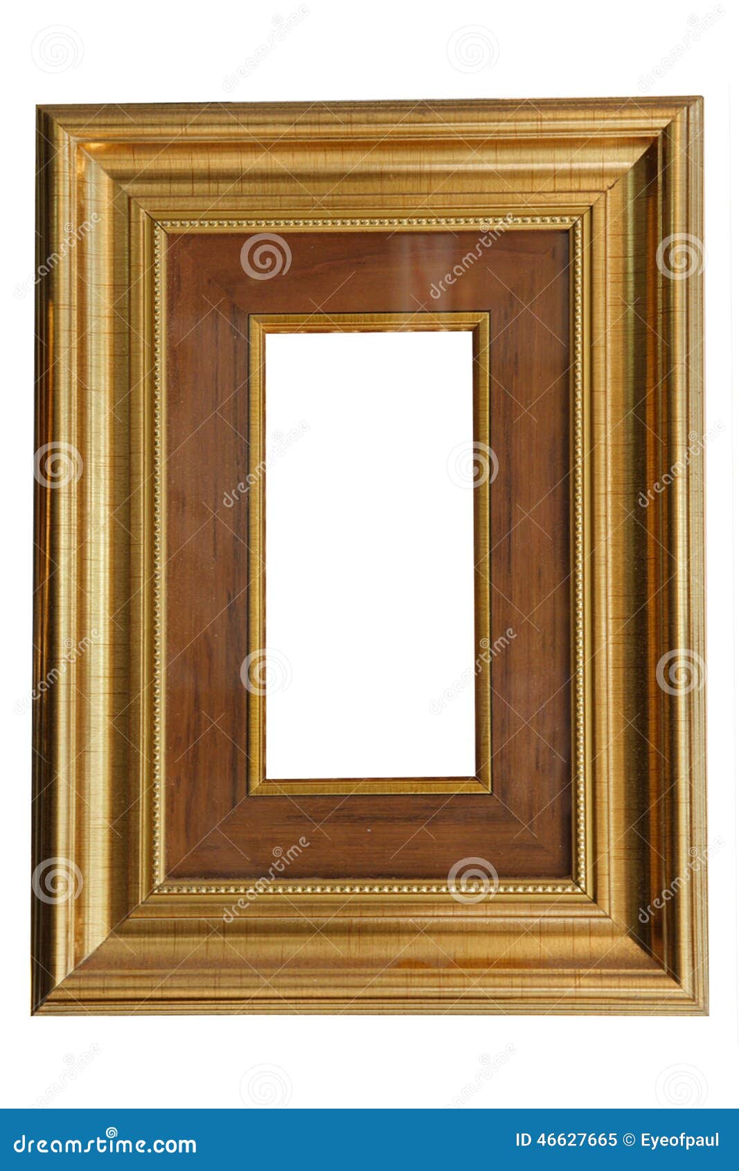 Isolate Wooden Classical Frame Stock Image - Image of brown, blank ...