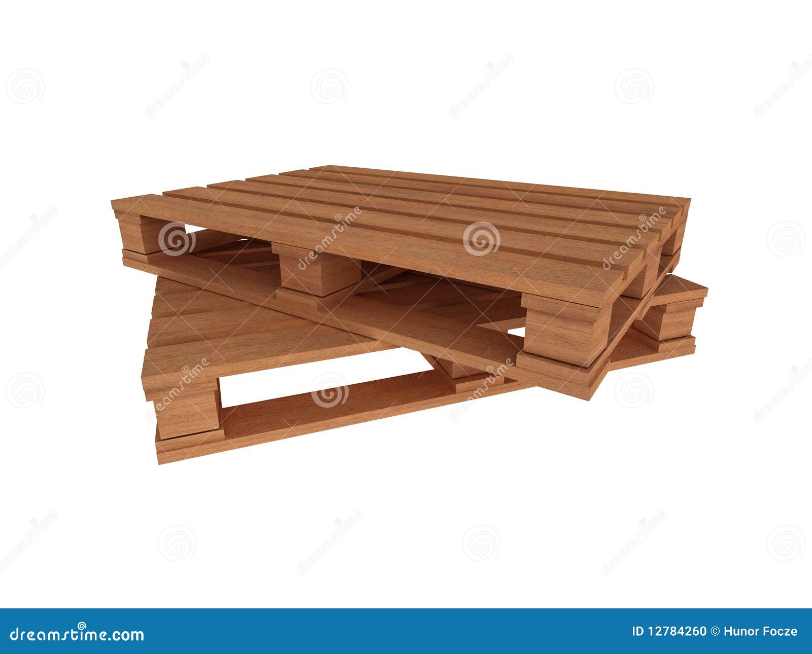 Isolated 3d pallets stock illustration. Illustration of pallet - 12784260