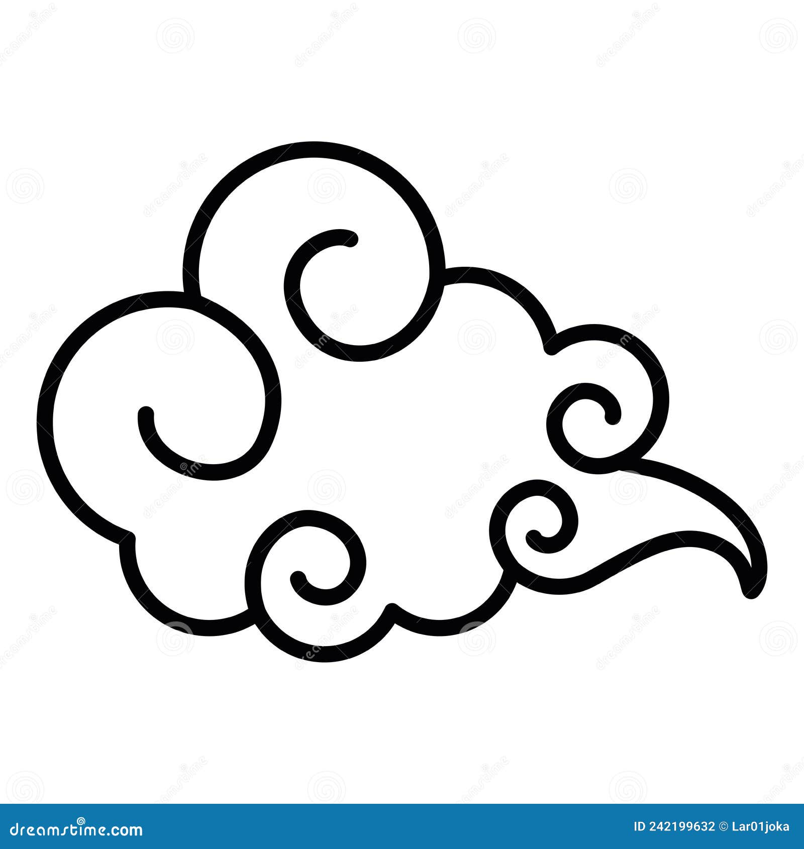 Isolated Abstract Asian Cloud Icon Vector Stock Vector - Illustration ...