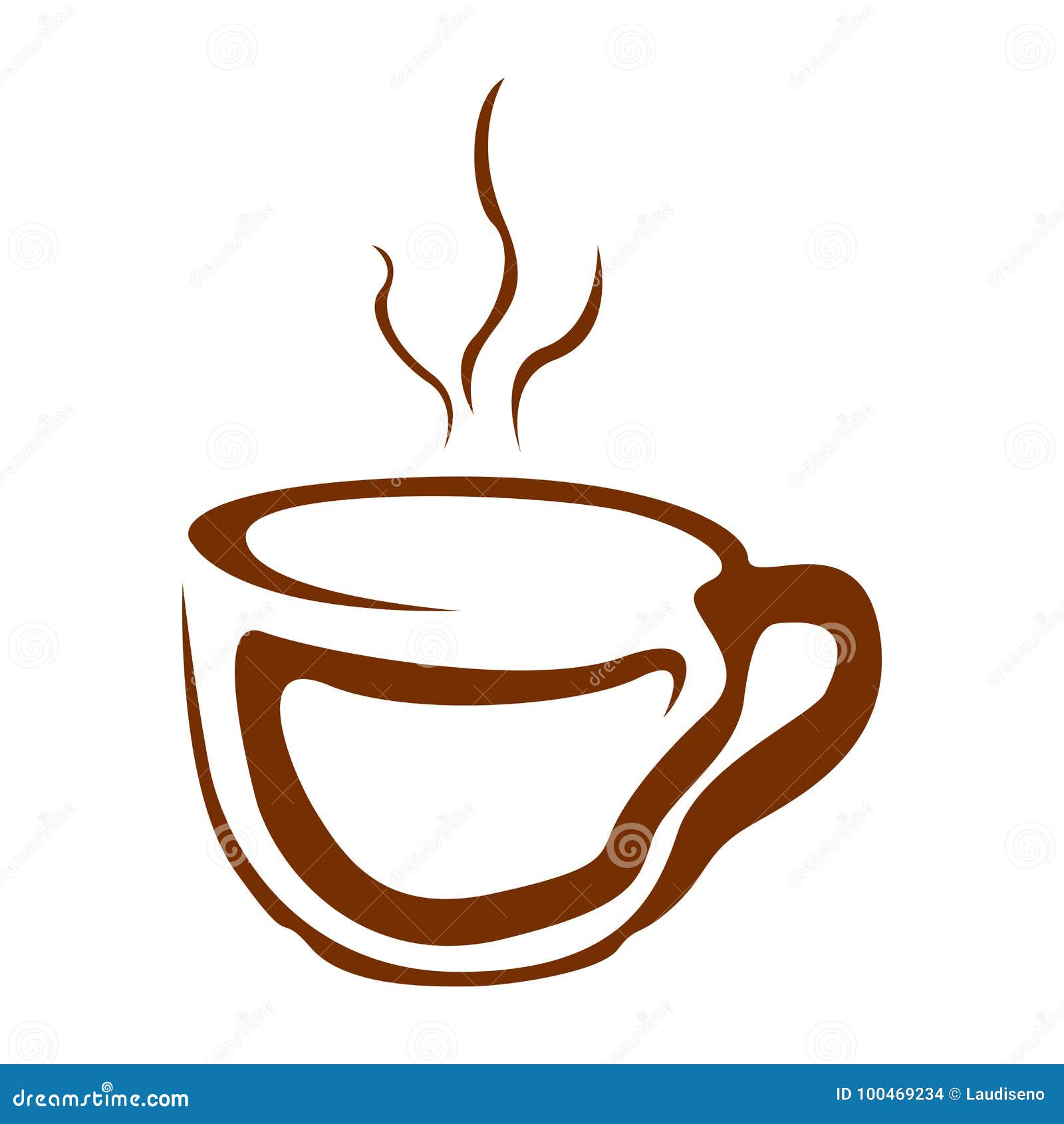 Isolated coffee mug logo stock vector. Illustration of icon - 100469234