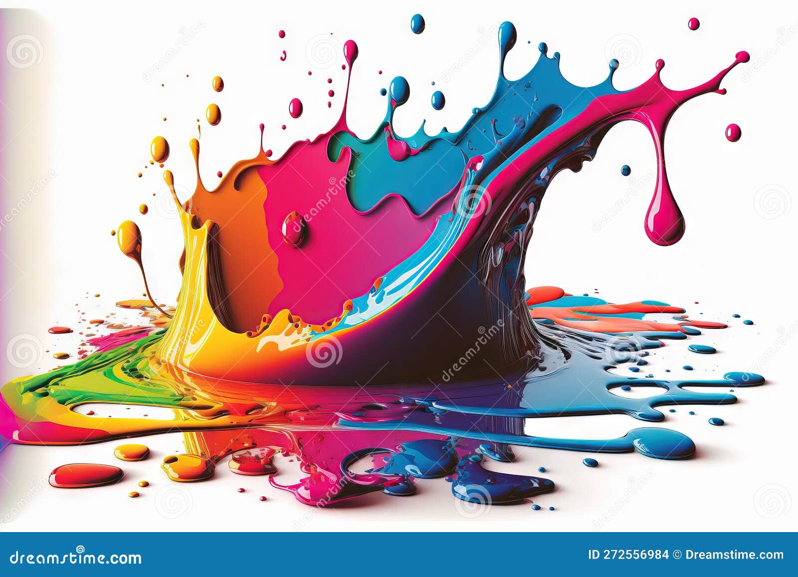 Isolated Abstract Color Splash on White Background Stock Illustration ...